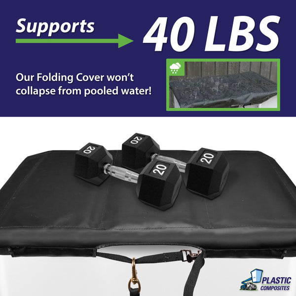 Bucket Cover - 28" x 45" Edge to Edge - Folding Hard Top ("Baby" Two ...